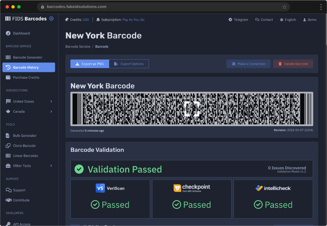 Fake ID Solutions PDF417 Drivers License Barcode Generator Fake ID Solutions PDF417 Drivers License Barcode Generator